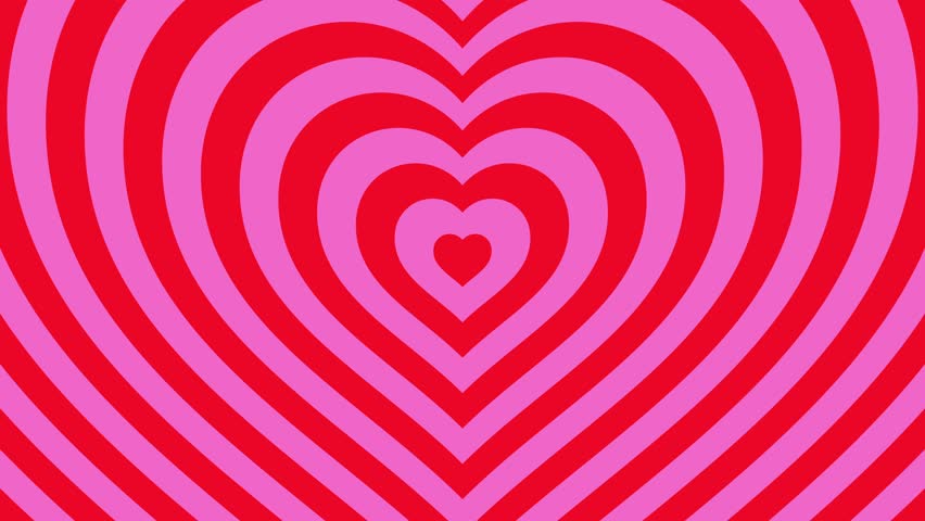Love Hearts Expanding Abstract Background Stock Footage Video (100% ...