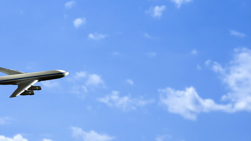 Airplane Flying Through the Sky Stock Footage Video (100% Royalty-free ...