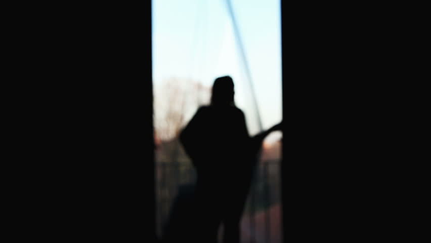 Woman Closing Window in Slow Stock Footage Video (100% Royalty-free ...