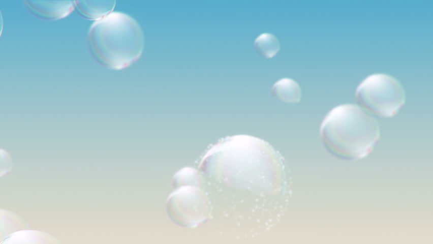Animation Flying Of Soap Bubbles On Colorful Background. Animation Of ...