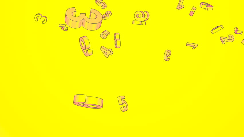 Flying Colorful Numbers - 3d Stock Footage Video (100% Royalty-free ...