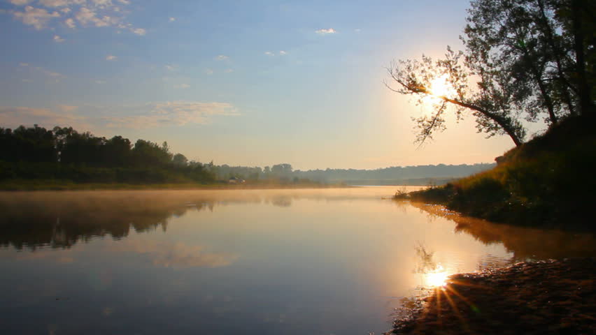 Sunrise over the lake and water image - Free stock photo - Public ...