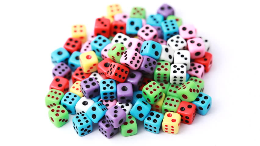 Vidéo de stock de many colorful dice stacked in pile | 1363969 ...