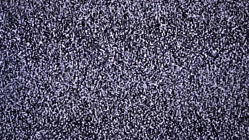 Blank Television TV Screen With White Noise Or Static Snow Being ...
