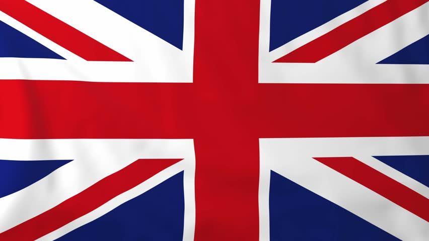 Flag Of England Waving In The Wind. Looped Video. Stockvideoklipp ...