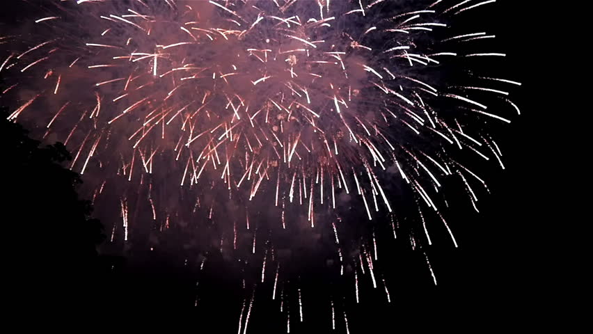 The Long Fireworks Display in Stock Footage Video (100% Royalty-free ...