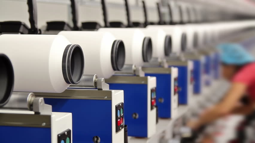 Modern Textile Mill. Female Textile Stock Footage Video (100% Royalty ...