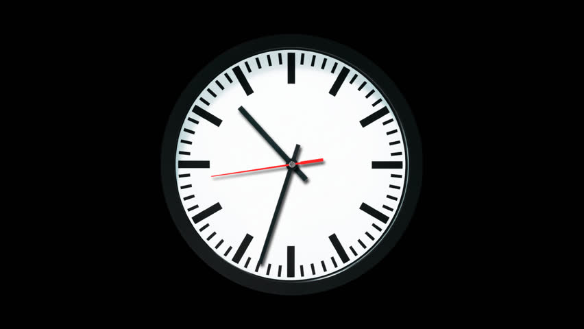 Clock Time-lapse with Transparent Background Stock Footage Video (100% ...