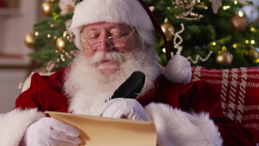 Santa Claus Writes On List Stock Footage Video 4583165 | Shutterstock