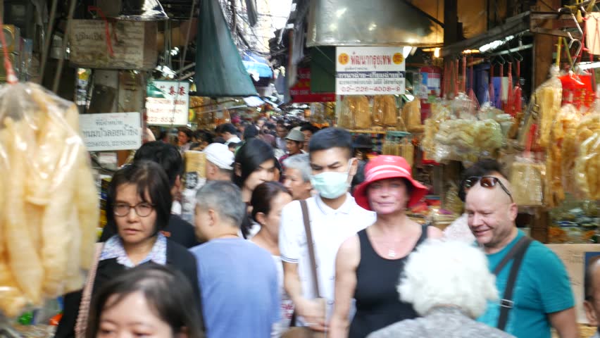 Bangkok, Thailand-February 5, 2016: View Of Talad Kao (Old Market), A ...