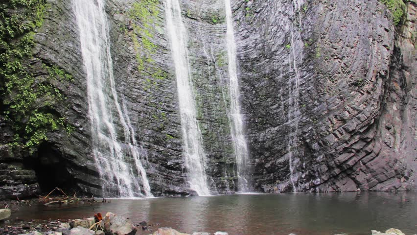 Stock Video Clip of Chorreron waterfalls at Caripe, Monagas State ...