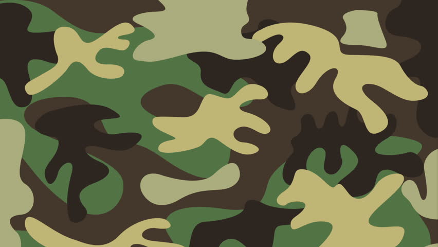 Camouflage Seamless Animated Pattern, Military Background. Waving Camo ...