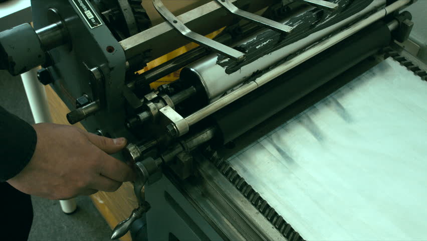 Old Fashioned Printer Stock Footage Video | Shutterstock
