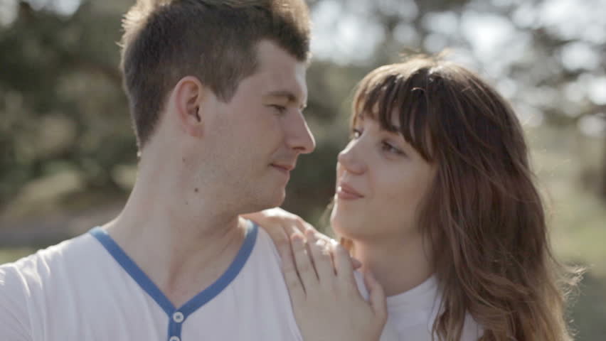 Happy Couple In Love Laugh And Have Fun On A Date. Stock Footage Video ...