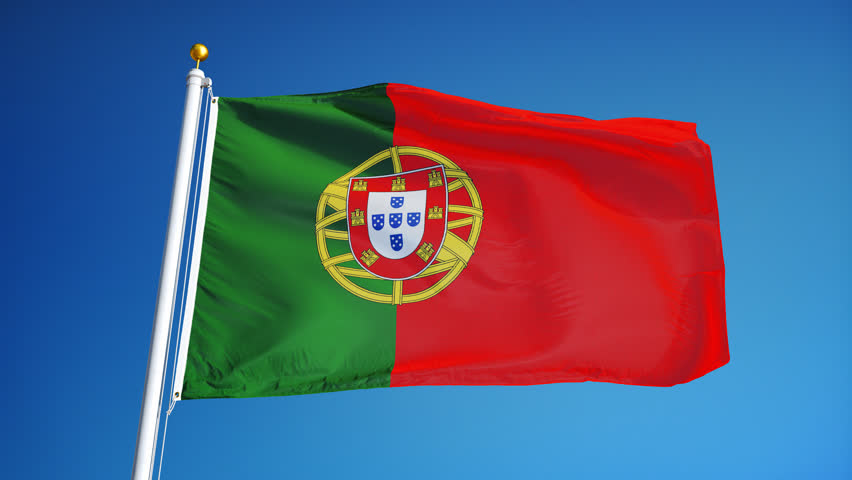 Portugal Map Flag Rotating On Black Animation Stock Footage Video ...