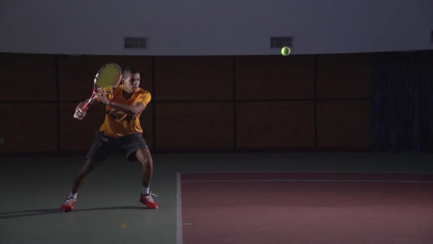 Tennis Shots: Forehand Stroke With Professional Tennis Player (slow ...