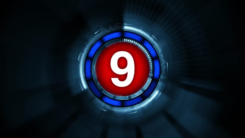 Countdown Animation from 9 to Stock Footage Video (100% Royalty-free ...