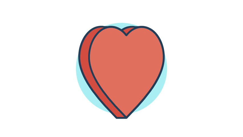 Heart Icon Rotation 360 Degrees. Stock Footage Video (100% Royalty-free ...