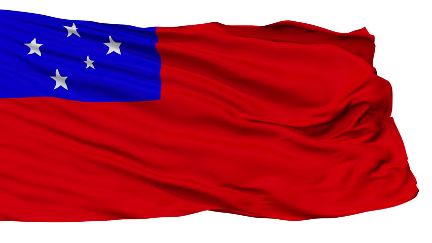 Apia Capital City Flag Of Samoa, Close Up Realistic 3D Animation ...