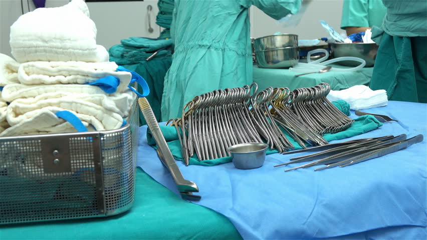 Scrub Nurse Preparing Surgical Instruments Stock Footage Video (100% ...