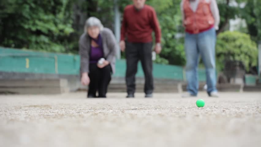 Seniors Playing Petanque in the Stock Footage Video (100% Royalty-free ...
