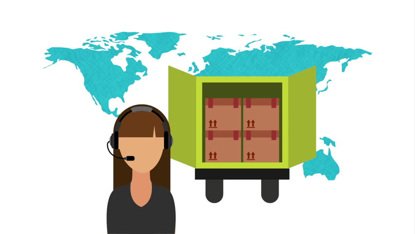 Delivery Service Design, Video Animation Stock Footage Video (100% ...