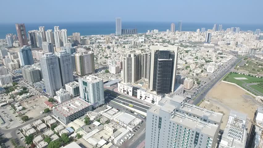Cityscape of Ajman with Modern Stock Footage Video (100% Royalty-free ...
