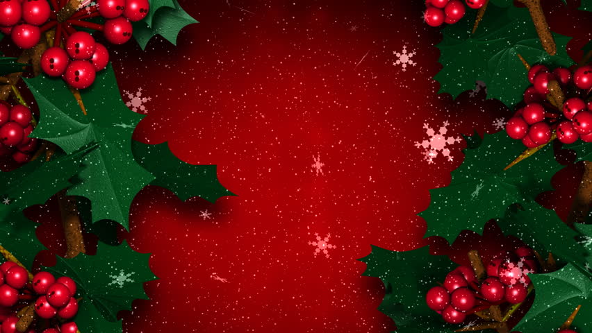 Christmas Holly Ivy with Snow Stock Footage Video (100% Royalty-free ...
