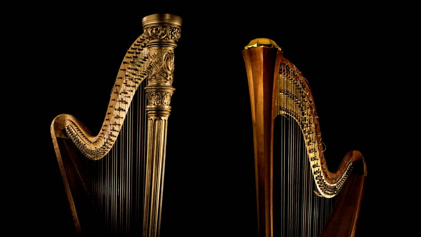 Golden Harps. Animated from My Stock Footage Video (100% Royalty-free ...