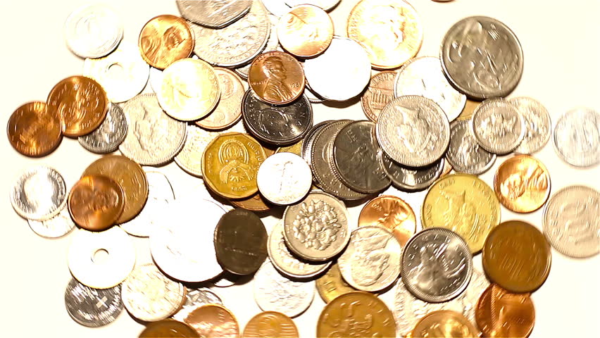 Small Change Coins from Around Stock Footage Video (100% Royalty-free ...