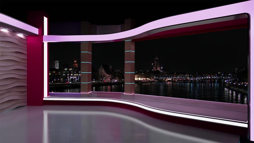 3d Virtual Tv Studio Background..Virtual Set Studio For Chroma Footage ...