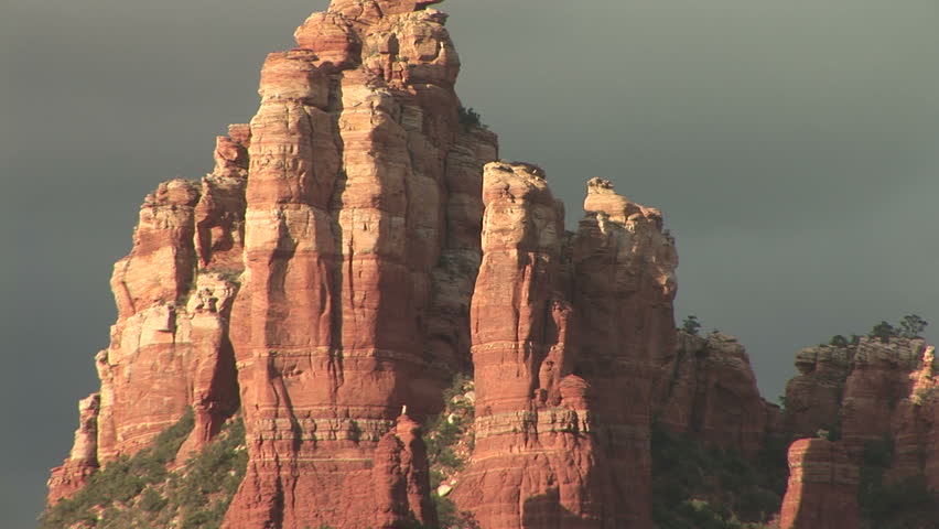 Sculpted Red Rock Formations of Stock Footage Video (100% Royalty-free ...