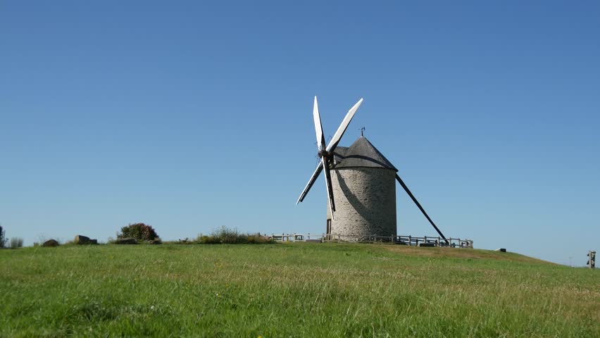 An Old Windmill in the Stock Footage Video (100% Royalty-free) 18382519 ...