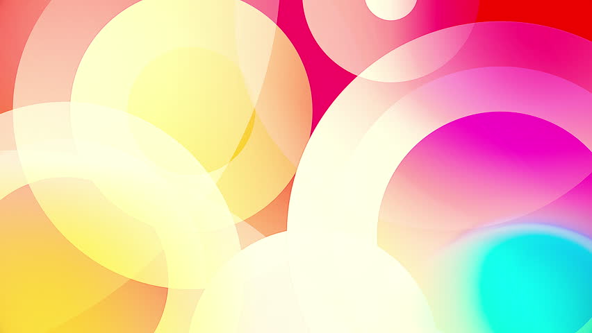 Colorful Circles Video Background Glassy And Transparent Circular ...