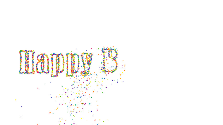 Happy Birthday Particle Text 3d Stock Footage Video (100% Royalty-free ...