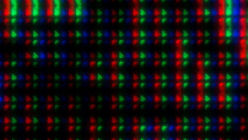 Red, Green And Blue Subpixels Of RGB Pixels In Macro. Plasma TV Screen ...
