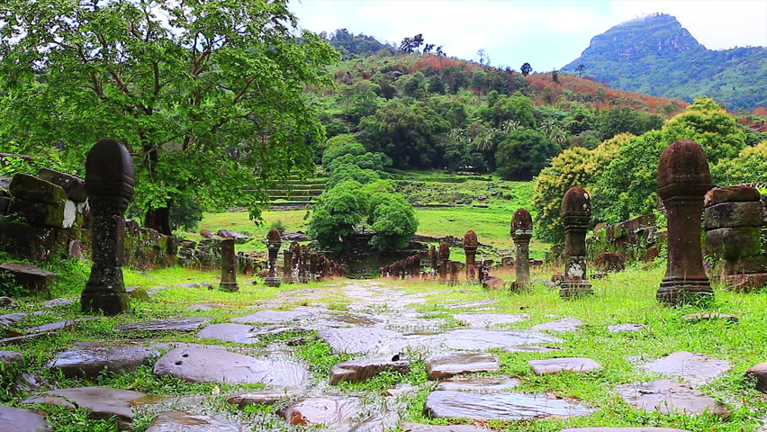 Stock video of vat phou or wat phu | 19108819 | Shutterstock