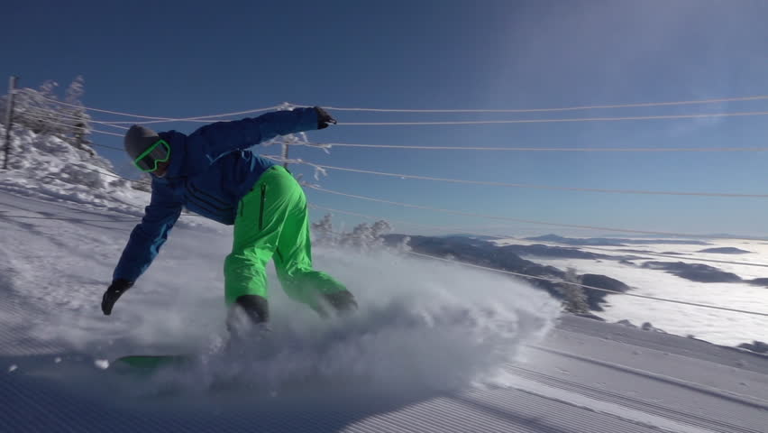 Epic Snowboard Crash On Big Jump - Amazing Fail In Slow Motion Stock ...