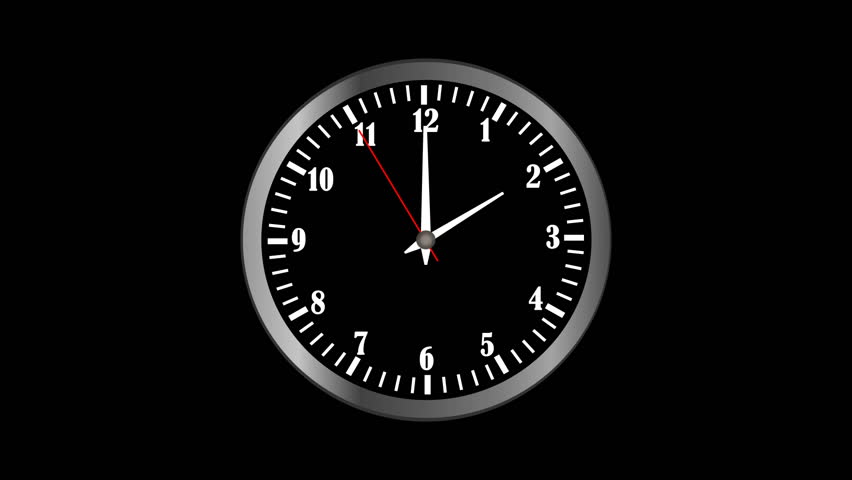 Clock Time-lapse With Transparent Background Stock Footage Video ...