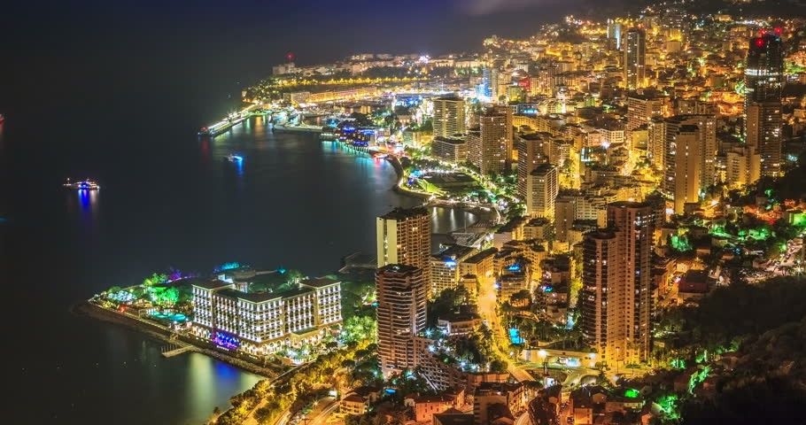 Monaco, Monte-Carlo, 05 April 2016: Timelapse Shoot Of Monte-Carlo ...