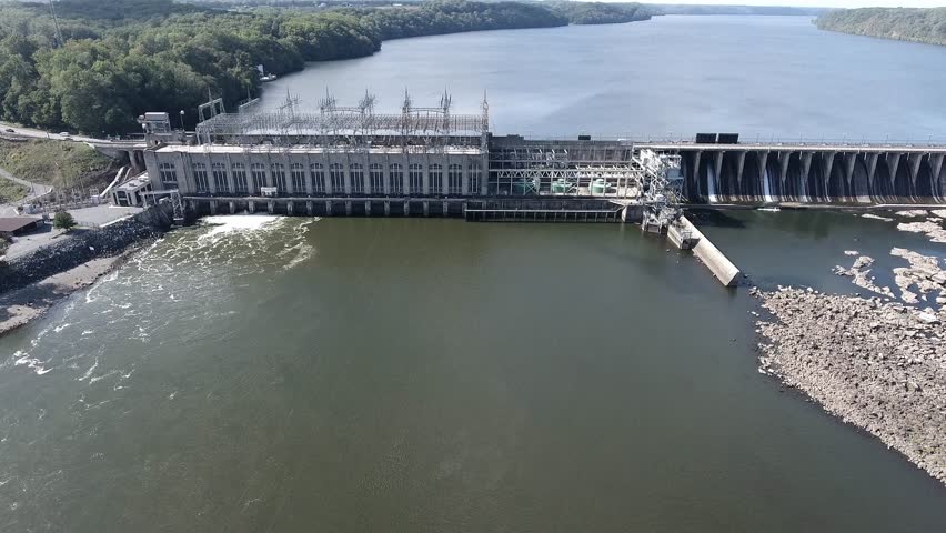 Aerial Footage Conowingo Dam, Conowingo Stock Footage Video (100% ...