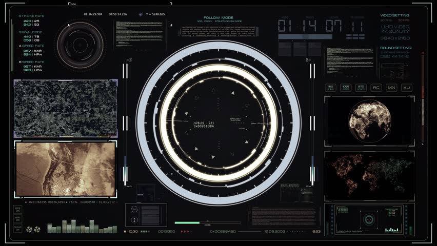 Planet Earth. Futuristic User Interface With HUD And Infographic ...