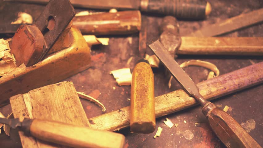 Old Carpenter Hand Tools On Stock Footage Video (100% Royalty-free ...