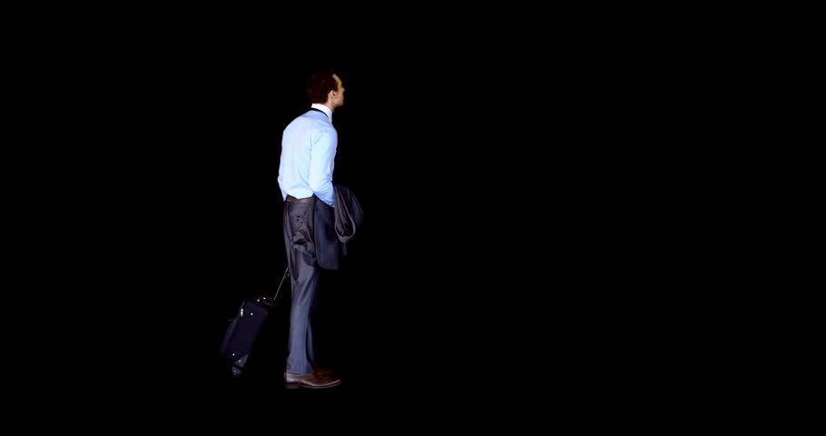 Businessman Standing with His Luggage Stock Footage Video (100% Royalty ...