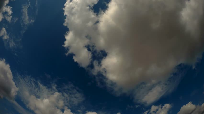 Time Lapse Sequence Of Storm Clouds Clearing To Reveal Blue Sky. Stock ...