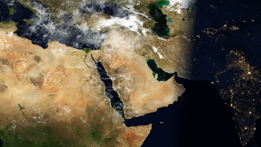 Middle East Evening Sunset Time-lapse Stock Footage Video (100% Royalty ...