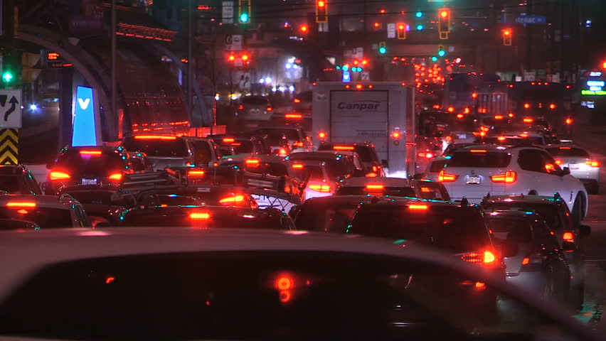 Stock video of markham, ontario, canada december 2016 gridlock ...