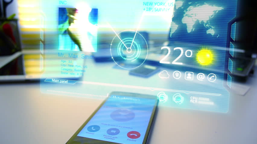 Incoming Call Request On Smart Phone Display Stock Footage Video ...