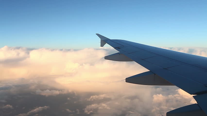Traveling By Air. View Through An Airplane Window. No 4 ( Full High ...