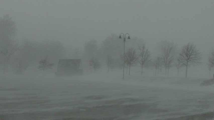 Blowing Snow and Blizzard Conditions Stock Footage Video (100% Royalty ...